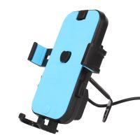 China ABS 5V 2.1A Dual Usb Port Motorcycle Phone Holder For Iphone 11 for sale
