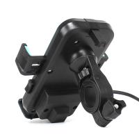 China ABS 5V 2.1A Dual Usb Port Motorcycle Phone Holder For Iphone 11 for sale