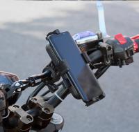 China ABS 5V 2.1A Dual Usb Port Motorcycle Phone Holder For Iphone 11 for sale