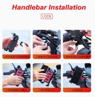 China 180g PDA Motorcycle Iphone Holder , 360degree Double Usb Motorbike Mobile Phone Holder for sale