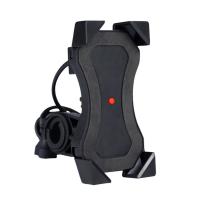 China FCC 360D Waterproof Heavy Duty Motorcycle Phone Mount , USB ABS Telescopic Phone Holder for sale