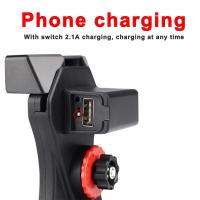 China FCC 360D Waterproof Heavy Duty Motorcycle Phone Mount , USB ABS Telescopic Phone Holder for sale
