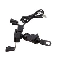 China 5V 2.5A Usb Charger Scooty Mobile Stand , ABS Universal Bike Phone Mount for sale