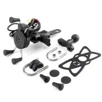 China Navigation Two Wheeler Mobile Holder , FCC 5V 2A Dirt Bike Iphone Mount for sale