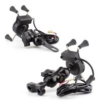 China Navigation Two Wheeler Mobile Holder , FCC 5V 2A Dirt Bike Iphone Mount for sale