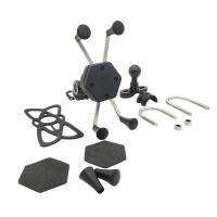 China OEM 6 Sides Long Leg X Claw Motorcycle Phone Mount For Iphone 0.45kg for sale