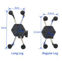 China OEM 6 Sides Long Leg X Claw Motorcycle Phone Mount For Iphone 0.45kg for sale