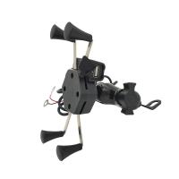 China QC 3.0 18W Motorcycle Cell Phone Mount With Charger RoHS Listed for sale