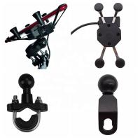 China GPS 2.4A Aluminum ABS X Claw Motorcycle Phone Mount 0.6KG Weight for sale