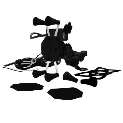 China 3-6.5 Inch Gps Phone Holder , 5V 2.5A Wireless Charging Motorcycle Phone Mount for sale
