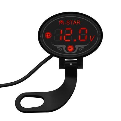 China ABS 12v Digital Voltmeter Display , OEM Motorcycle Voltage Gauge for sale