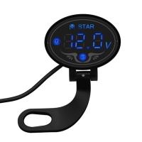 China ROHS FCC 12V Battery Digital Voltmeter Motorcycle Waterproof Voltage Gauge for sale
