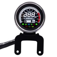 China Black 12V Motorbike Fuel Gauge , LCD Universal Motorcycle Cluster for sale