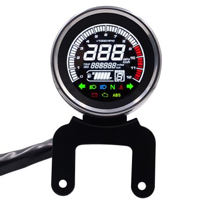 China Black 12V Motorbike Fuel Gauge , LCD Universal Motorcycle Cluster for sale