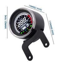 China Black 12V Motorbike Fuel Gauge , LCD Universal Motorcycle Cluster for sale