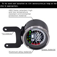 China Black 12V Motorbike Fuel Gauge , LCD Universal Motorcycle Cluster for sale