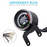 China Black 12V Motorbike Fuel Gauge , LCD Universal Motorcycle Cluster for sale