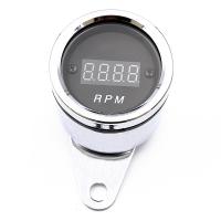 China Round Digital Rpm Gauge , Electrochromism Led Digital Display Tachometer for sale