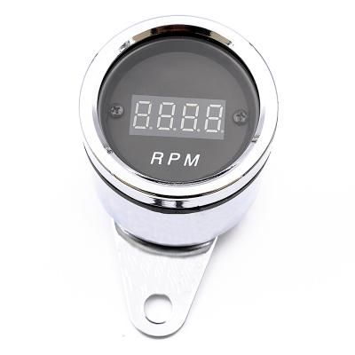 China Round Digital Rpm Gauge , Electrochromism Led Digital Display Tachometer for sale