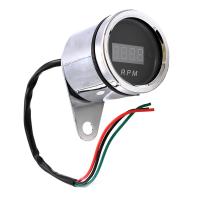 China Round Digital Rpm Gauge , Electrochromism Led Digital Display Tachometer for sale