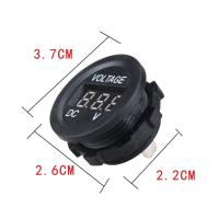 China Waterproof Round Motorbike Volt Meter , Mini 12v Led Voltmeter for sale