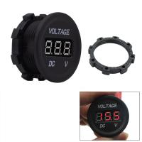 China Waterproof Round Motorbike Volt Meter , Mini 12v Led Voltmeter for sale