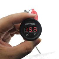 China Waterproof Round Motorbike Volt Meter , Mini 12v Led Voltmeter for sale