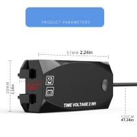 China IP67 Digital Calibrate Led Motorcycle Volt Meter 120cm Wire Length for sale