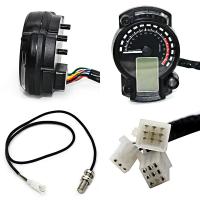 China Lcd Dashboard 15000R/MIN Motorcycle Meter Lcd Display Low Oil Alarm for sale