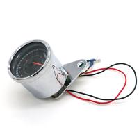 China CE DC 12 Volt Tachometer , Retro Round Digital Motorcycle Speedometer for sale