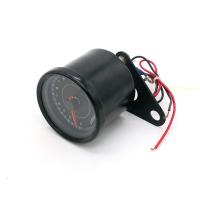 China CE DC 12 Volt Tachometer , Retro Round Digital Motorcycle Speedometer for sale