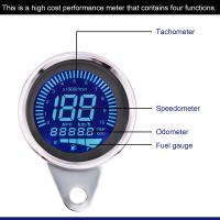 China 4 In 1 100km/H Digital Rpm Gauge , DC12V Motorcycle Digital Tachometer for sale