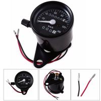 China Black 12V Motorcycle Digital Speedometer , CE 140km/H Universal Motorcycle Speedometer for sale
