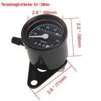 China Black 12V Motorcycle Digital Speedometer , CE 140km/H Universal Motorcycle Speedometer for sale