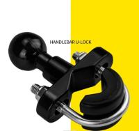 China TPU Handlebar U Shape Motorcycle Cellphone Holder With Charger 360D Rotation for sale