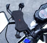 China Telescopic Waterproof Bike Phone Stand , 5V 2A Phone Holder For Motorcycle for sale