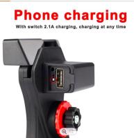 China Telescopic Waterproof Bike Phone Stand , 5V 2A Phone Holder For Motorcycle for sale