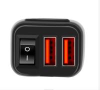 China QC 3.0 Waterproof 12v Motorcycle Usb Outlet Iso Listed Red / Blue for sale