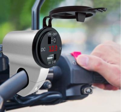 China 5V 2.4A QC 3.0 Waterproof Motorcycle USB Charger OEM For Cell Phone for sale