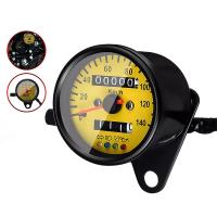 China OEM LED Backlight Dual Odometer Motorcycle Meter 0-140KM/H Vintage Tachometer for sale