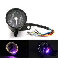 China OEM LED Backlight Dual Odometer Motorcycle Meter 0-140KM/H Vintage Tachometer for sale