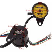 China OEM LED Backlight Dual Odometer Motorcycle Meter 0-140KM/H Vintage Tachometer for sale