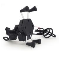 China Motorcycle Scooter X-Type Charger Mobile Phone Holder Bracket Usb Car Charging Source Navigation With Waterproof Switch for sale