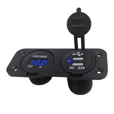 China 2 In 1 12V -24V Car / Motorcycle USB Charger Dual Usb Port Morfayer for sale