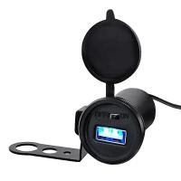 China Rear Mirror Motorcycle Cell Phone Charger , 5V 2.5A Motorcycle Usb Port for sale