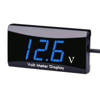 China ABS 39cm 12Volt Motorbike Motorcycle Volt Meter Mini LED Display for sale