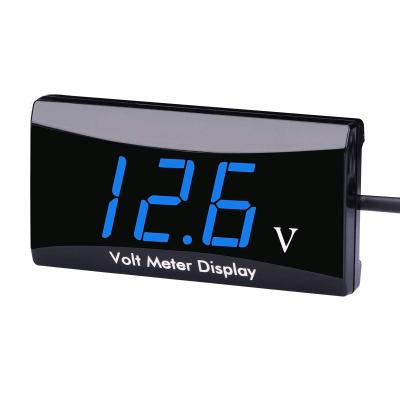 China ABS 39cm 12Volt Motorbike Motorcycle Volt Meter Mini LED Display for sale