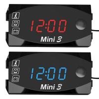 China 3 In 1 12V Mini LED Display Motorcycle Volt Meter Universal Use for sale