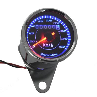China 180KM LED Light Motorcycle Digital Speedometer DC12V Double Color for sale