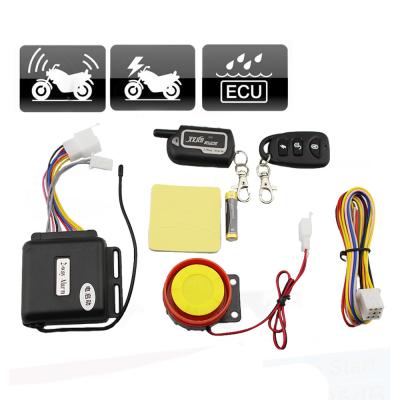 China Plastic 315.5MHZ Vibration Motorcycle 2 Way Alarm 12V With Battery for sale